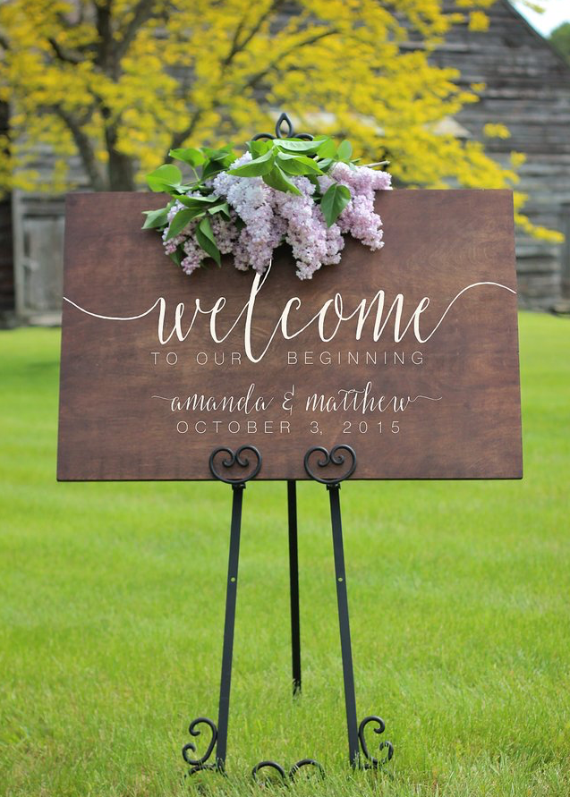 Rustic wedding welcome sign 60 photos - Astyledwedding.com